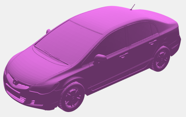 3d модель Honda civic 2008 STL для 3d принтера - скачать бесплатно 3д ...