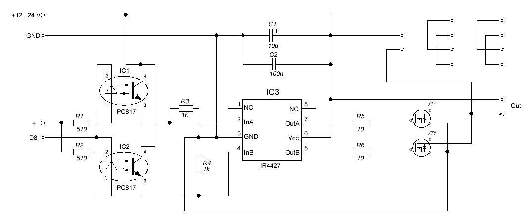Схема включения ir4427