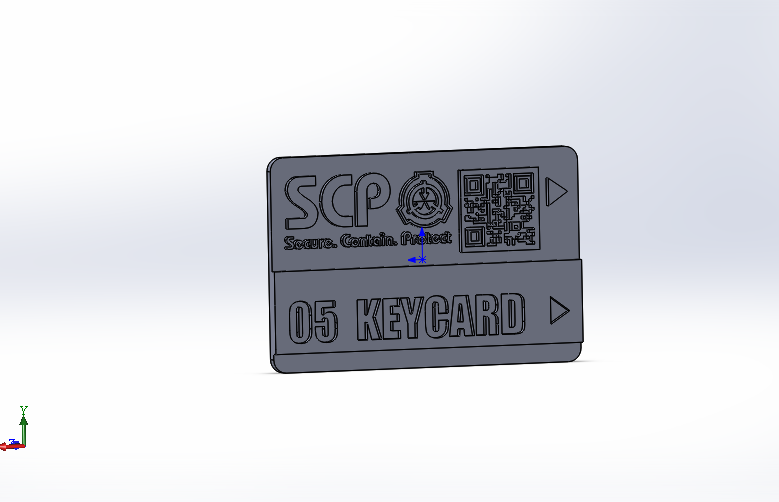 3d модель Solid access card model for level 5 staff of the SCP ...