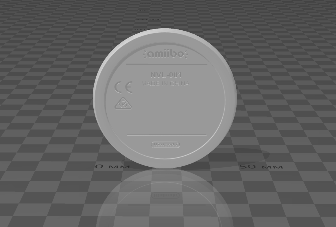 3d модель Amiibo base smash bross with logo для 3d принтера - скачать ...