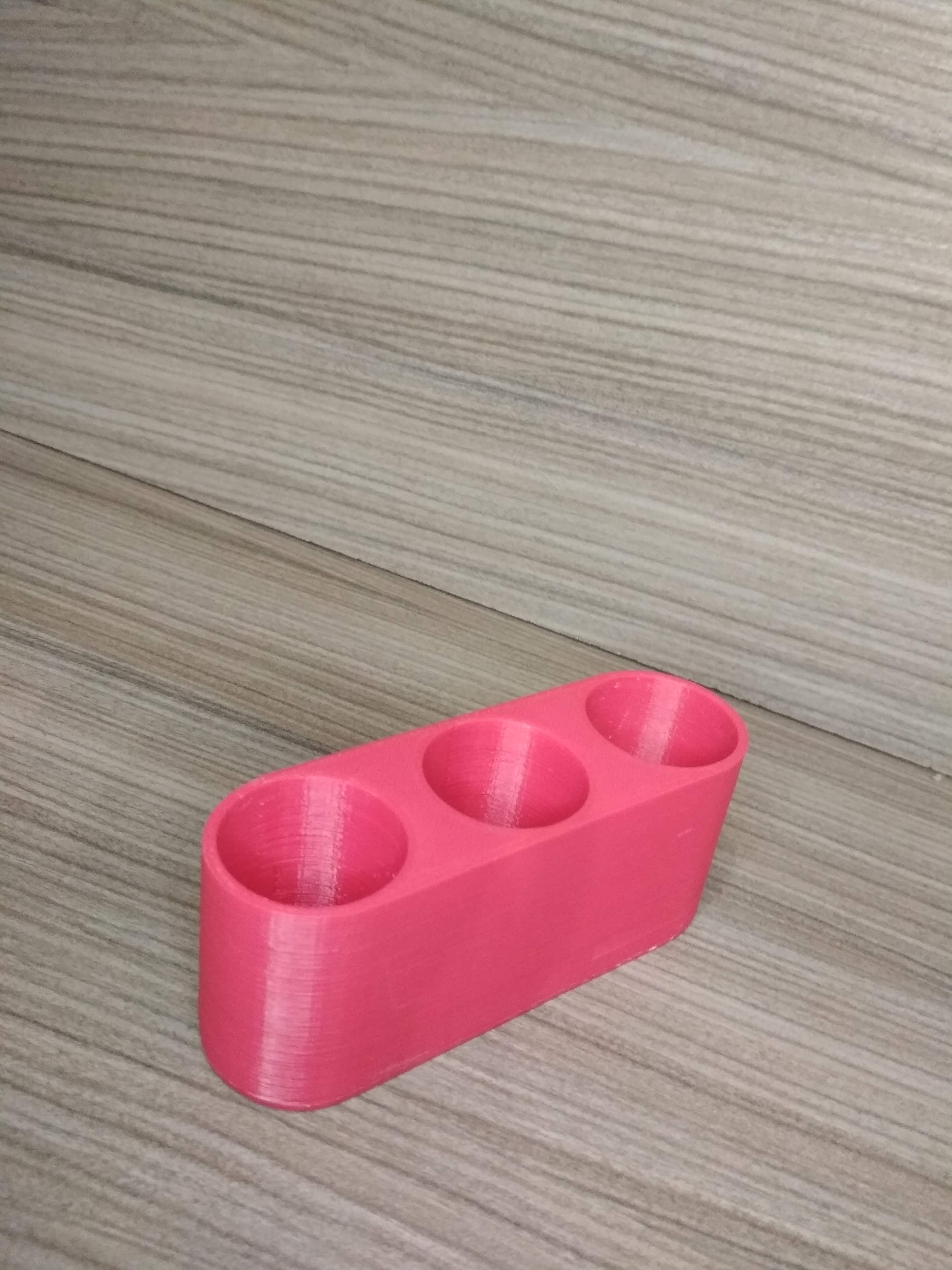 3d модель Подставка для 3-х зубных щеток Oral-B для 3d принтера ...