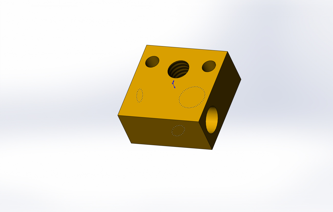 3d модель термоблок Ender3, MK8 для моделирования для 3d принтера ...