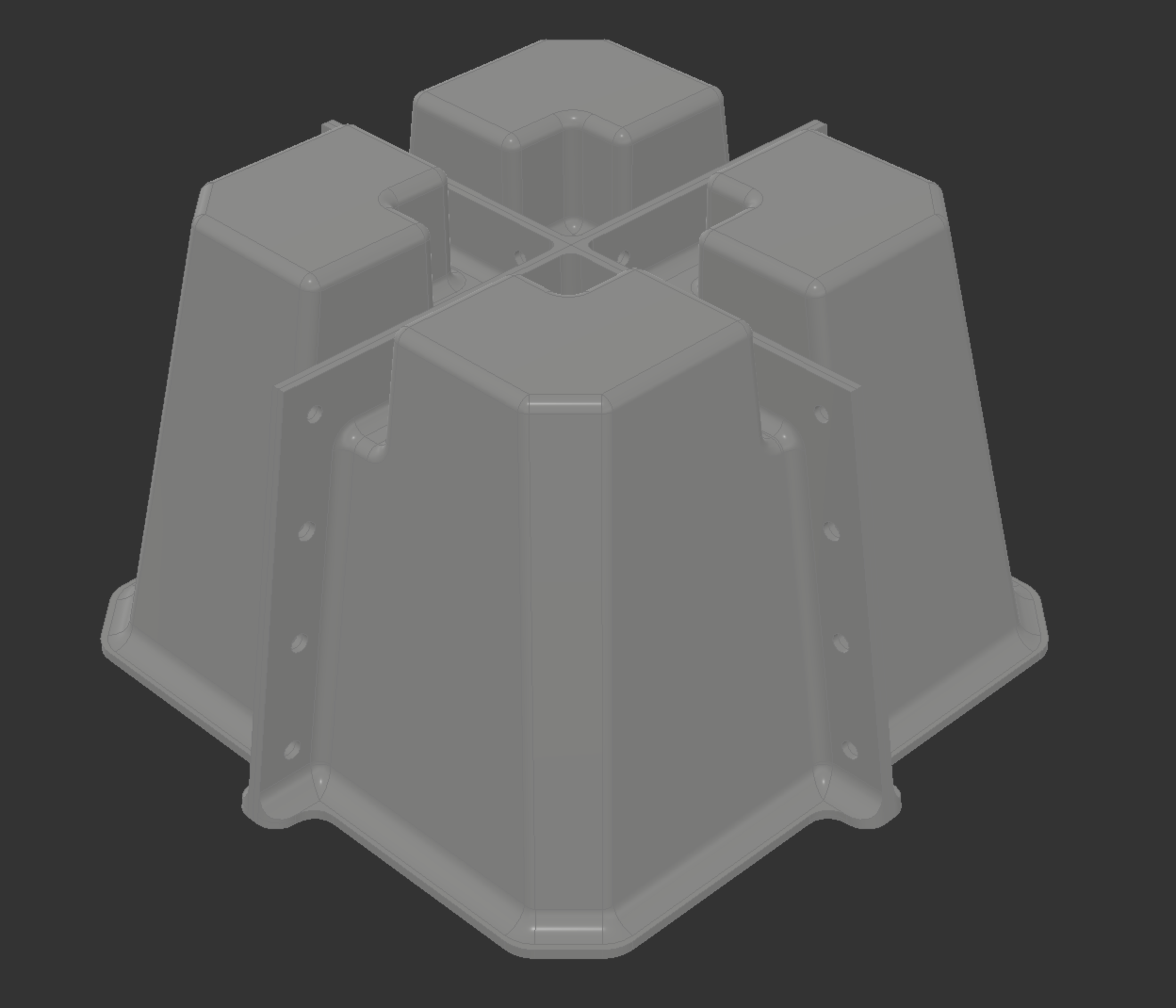 Продажа 3D-модели "Форма для отливки бетонных дек-блоков (Dek-block) 38x50"