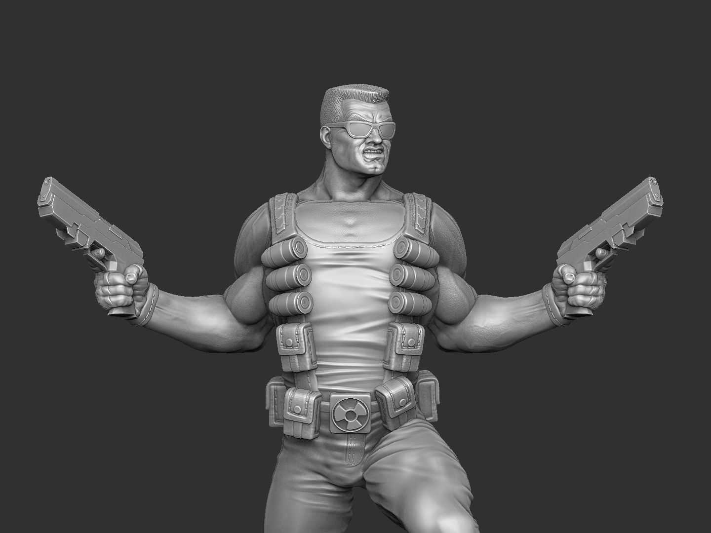 Продажа 3D-модели "Дюк Нюкем для 3д печати.Сборная модель.STL, OBJ."
