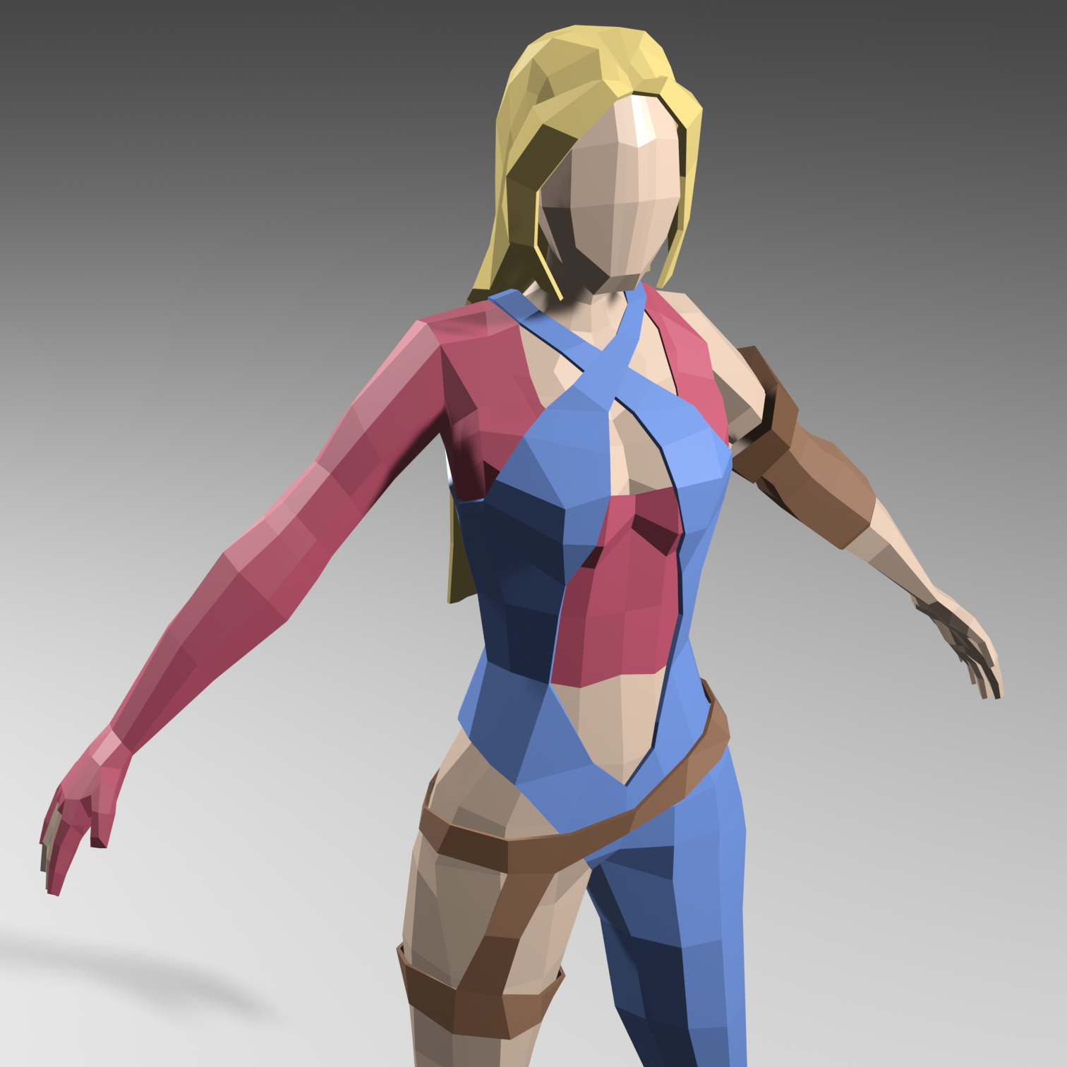 Продажа 3D-модели "Low poly Scout RPG Низкополигональный скаут"