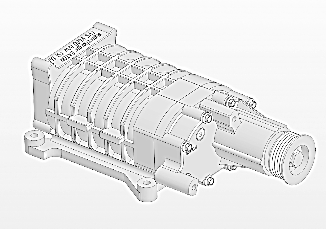 Продажа 3D-модели "Supercharger compressor EATON TVS V400 ( VW TSI 1.4 )"