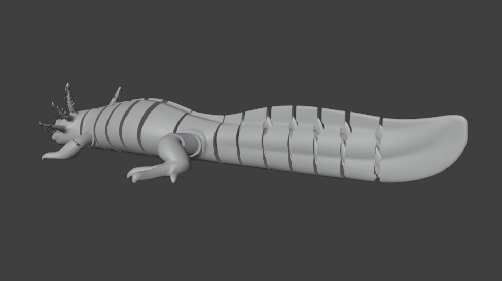 Продажа 3D-модели "Flexi Articulated Axolotl — Print-in-Place Cute ...