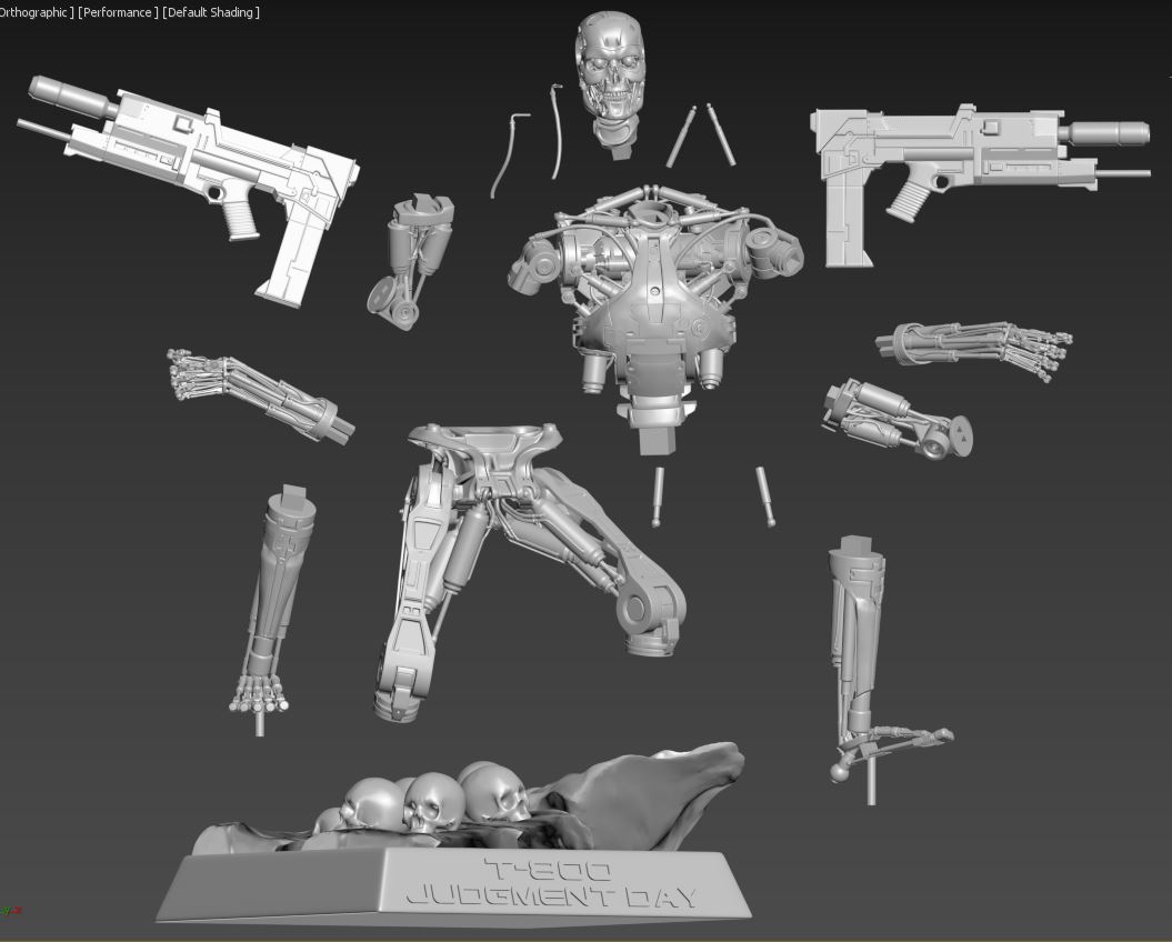 Продажа 3D-модели "Terminator T-800 Judgment Day"
